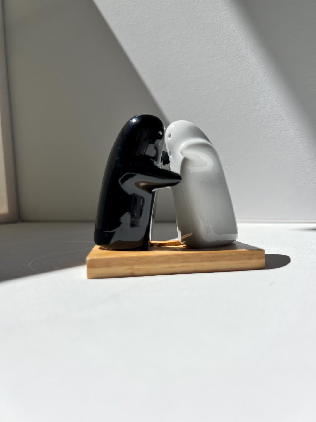 Salt and Pepper Ghost Shakers With Display Wood Stand for Halloween ...