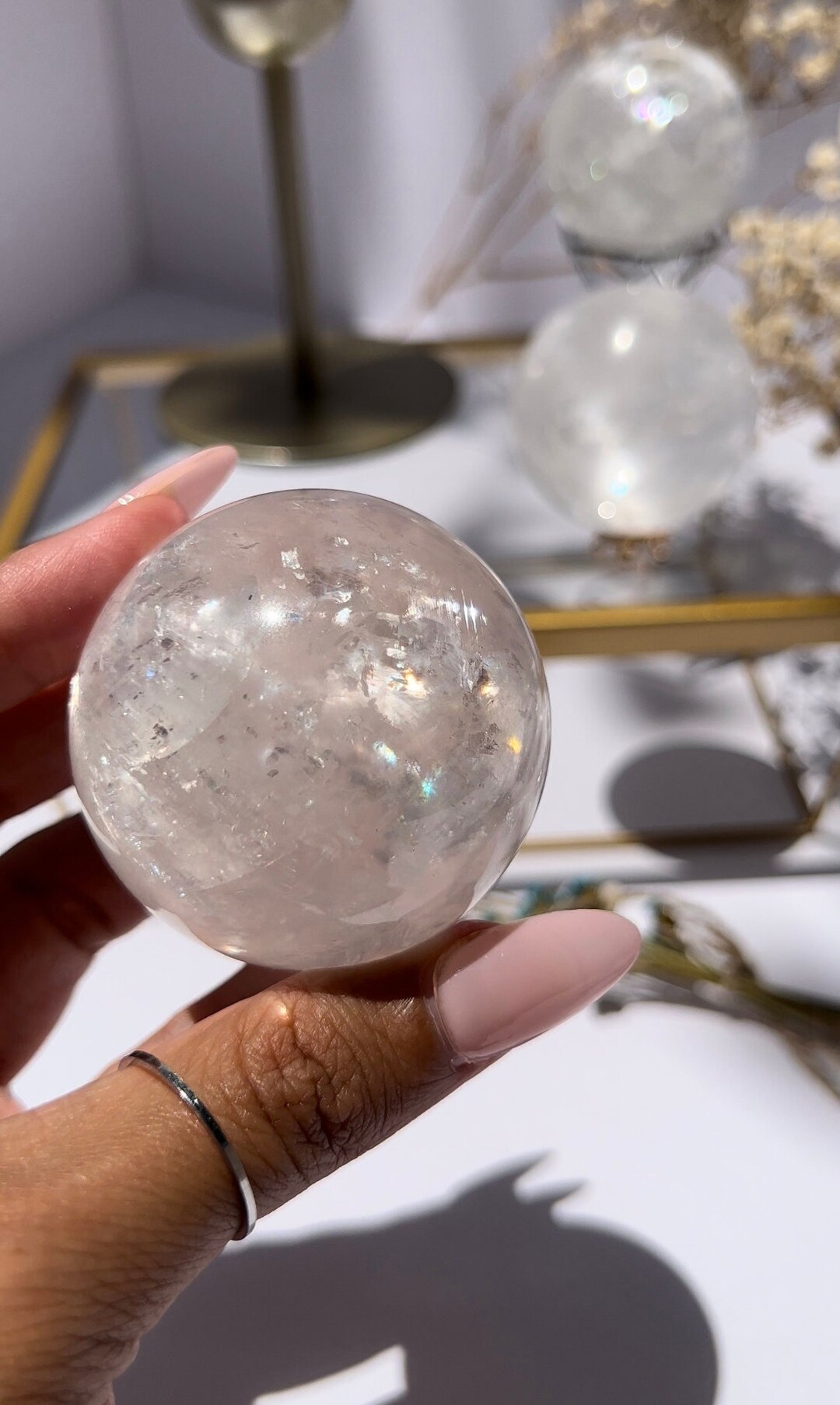 Optical Calcite Sphere | High Grade Polished Calcite | Iceland Spar ...