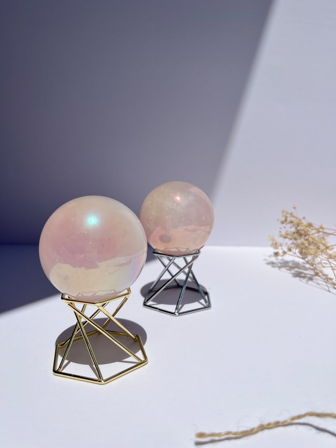 Crystal Sphere Stand Double Sided Sphere Holder Crystal - Etsy