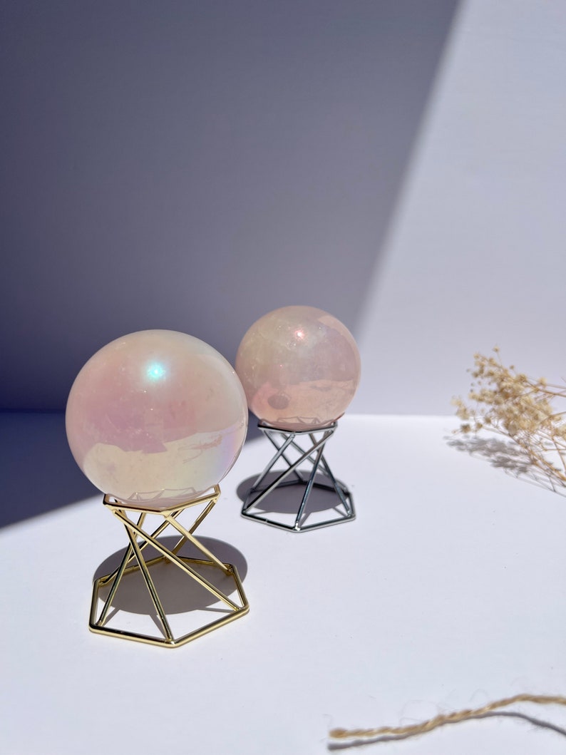 Crystal Sphere Stand Double Sided Sphere Holder Crystal - Etsy