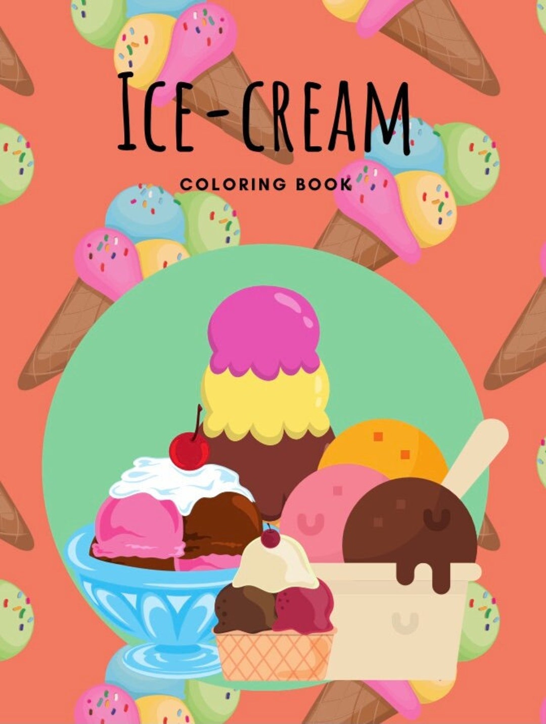 40 Ice-cream Digital Coloring Book 40 Pages - Etsy