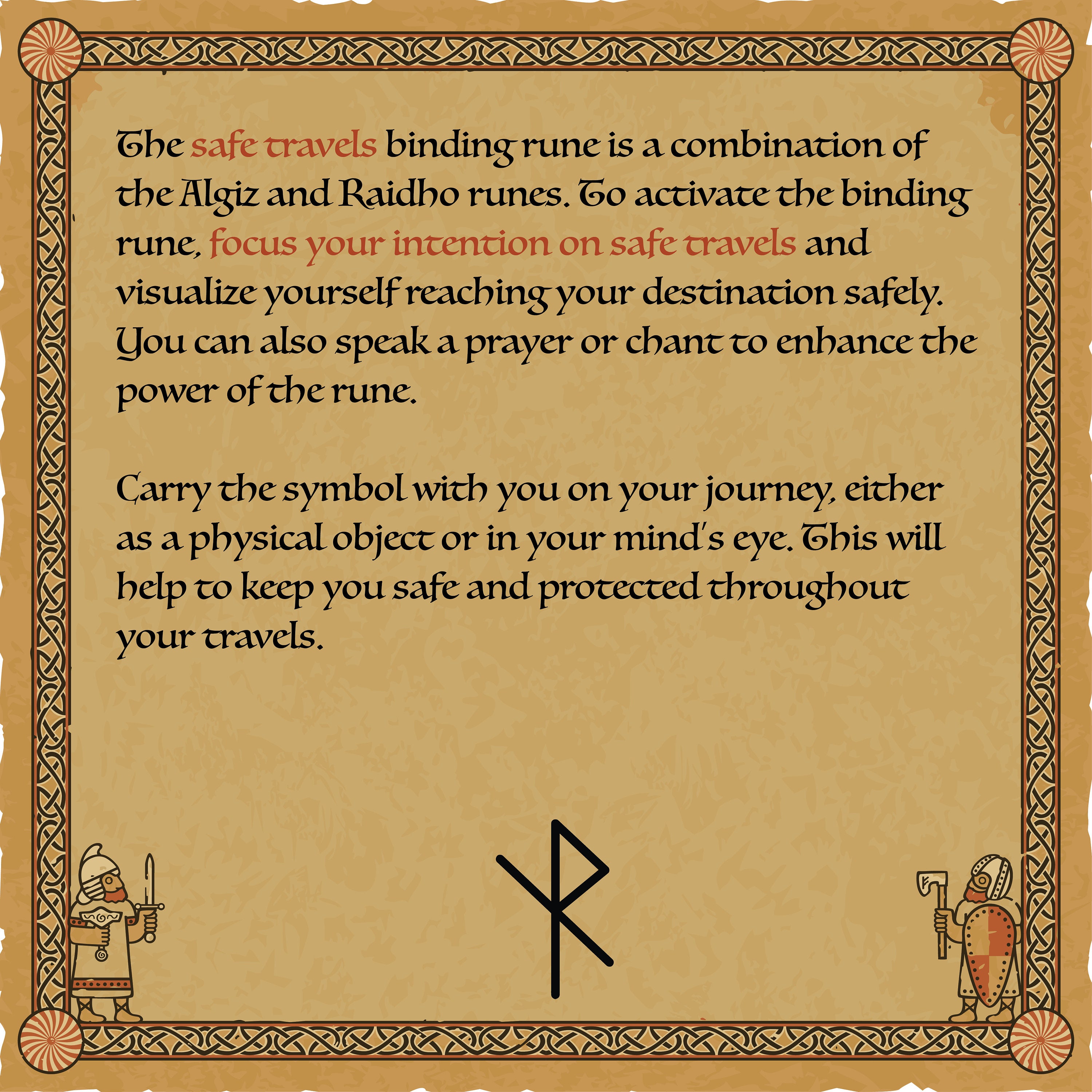 Calcomanía vikinga con Bind Rune de 'Safe Travels' - Etsy México