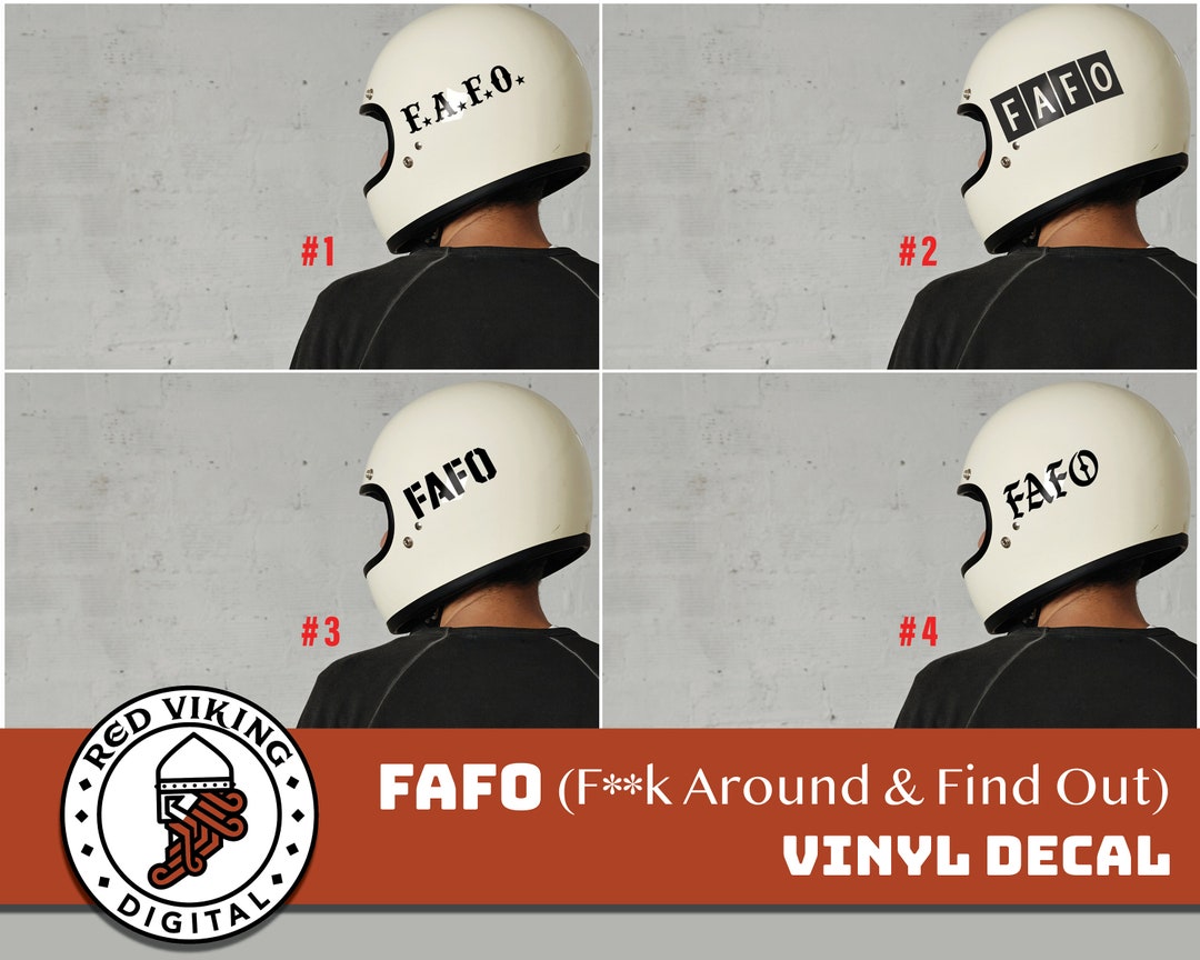 Show off Your Personality With fafo Vinyl Decal Perfect for Helmets ...