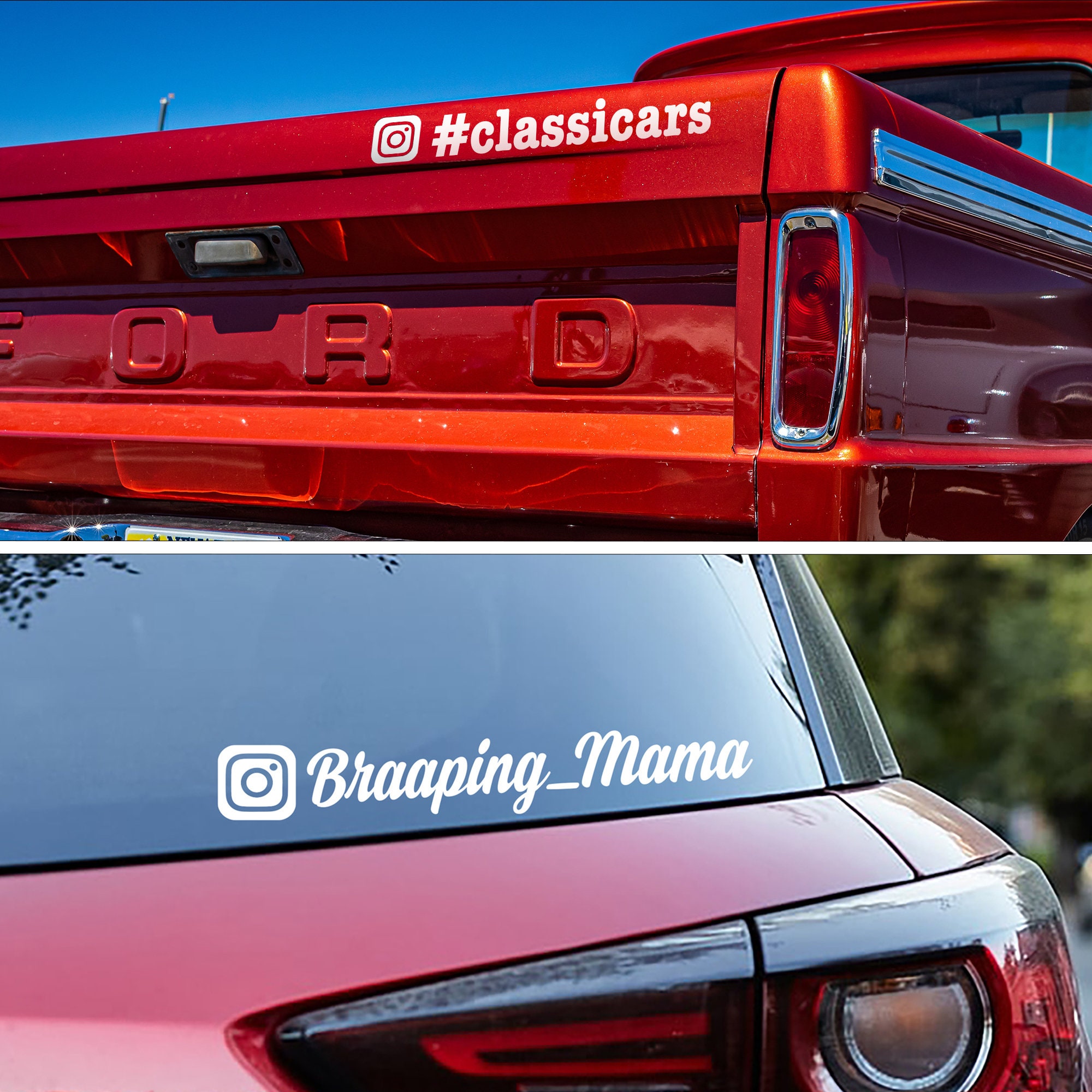 Custom Social Media Business Decals. Car | Motorcycle | Helmet | Window ...