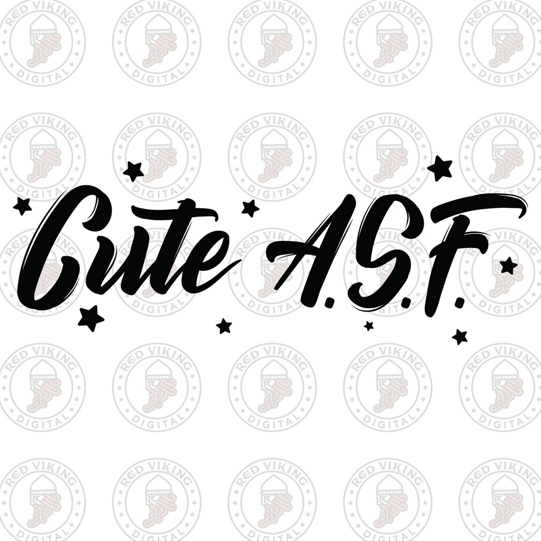 Digital Download "cute Asf" SVG, PNG, DXF. Cut Vinyl. Indoor/outdoor ...