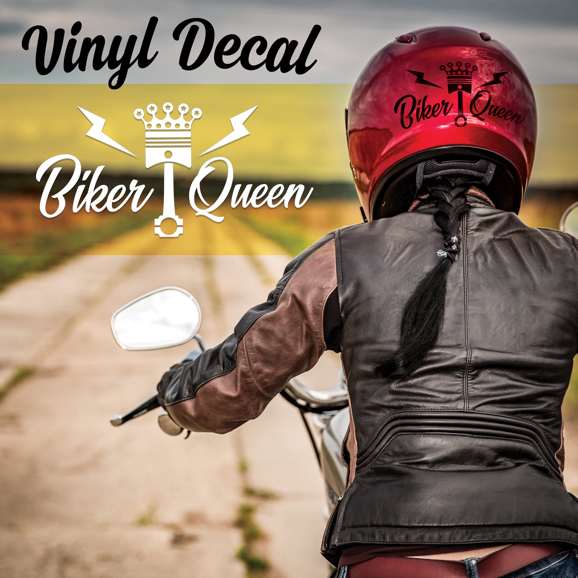 Show off Your Biker Royalty Status With Our biker Queen Vinyl Decal for ...