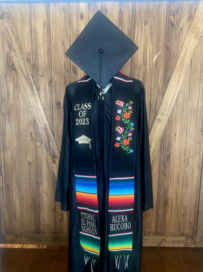 Mexican Sarape Stole. Sash 2024 OR ANY Other Year Embroidered ...