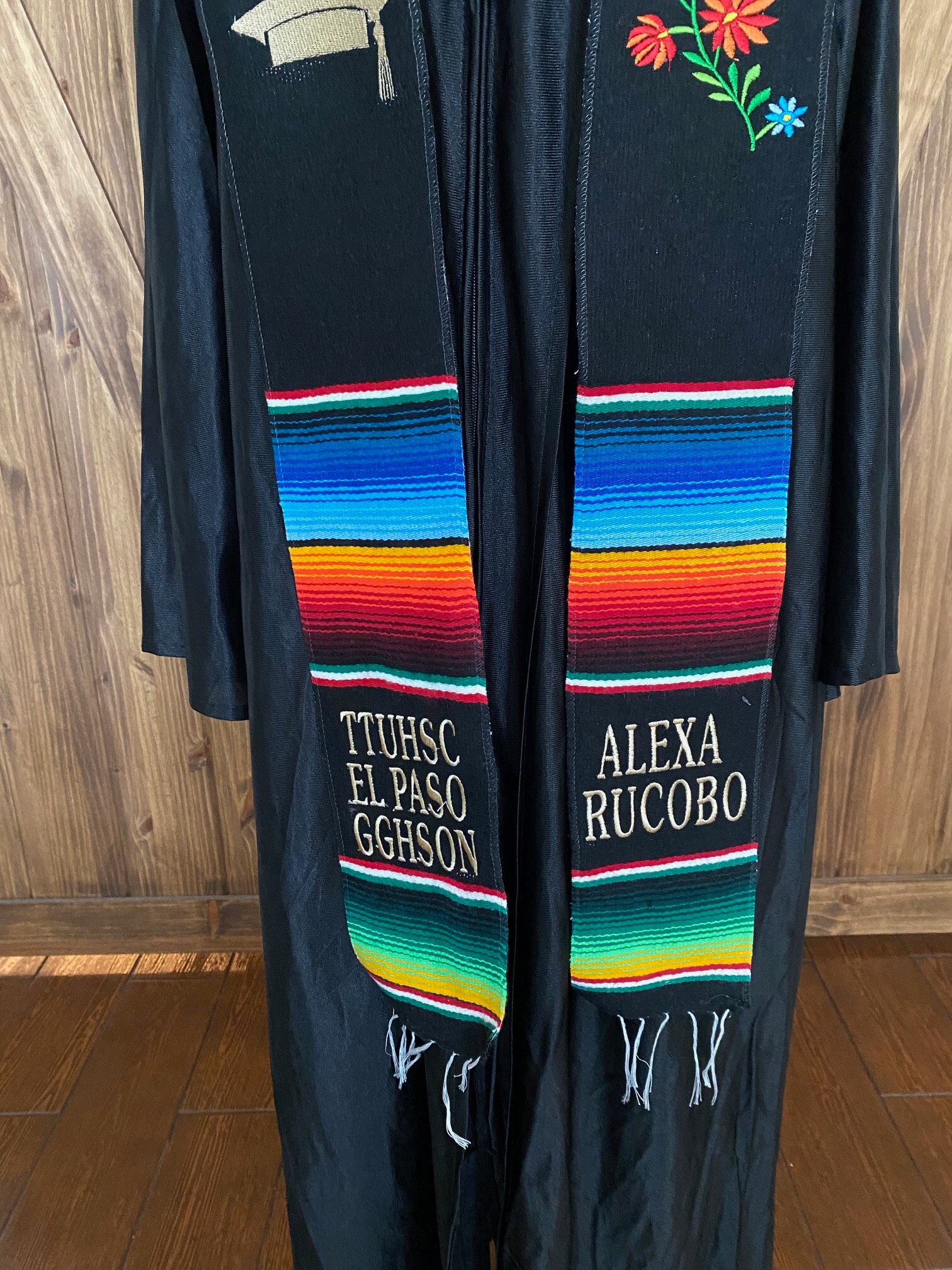 Mexican Sarape Stole. Sash 2024 OR ANY Other Year Embroidered ...