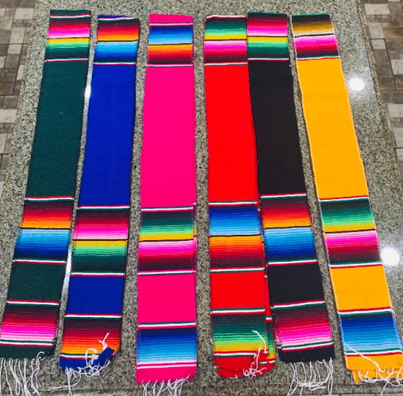 Mexican Sarape Fabric GRADUATION STOLE SASH. Class of 2024, or Any Year ...