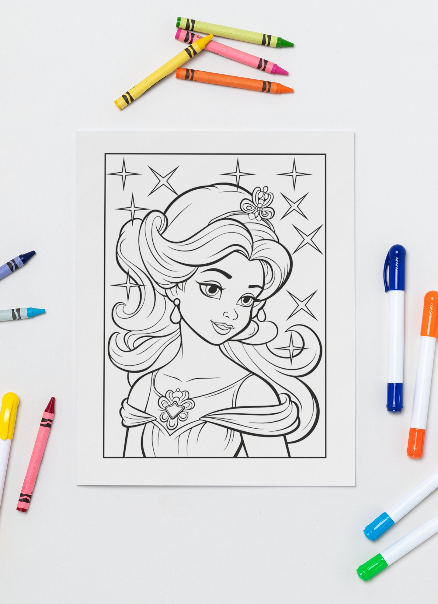 Princess Coloring Book for Girls Coloring Book With Princesses Coloring ...