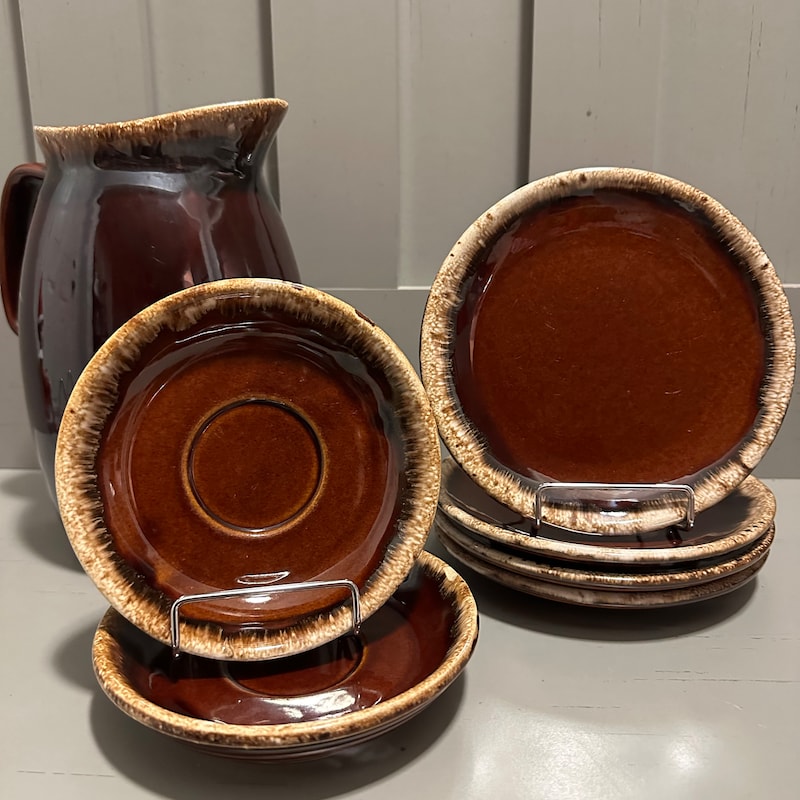 Hull Brown Pottery Plates - Etsy