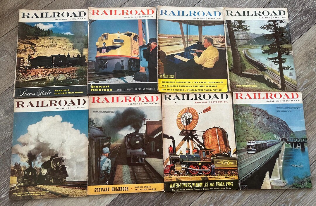 Vintage 1955 Railroad Magazines - Etsy