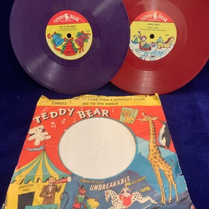 Vintage 1949 Christmas Carol Teddy Bear Records - Etsy