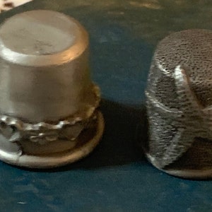 Vintage Pewter Thimbles - Etsy