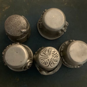 Vintage Pewter Thimbles - Etsy