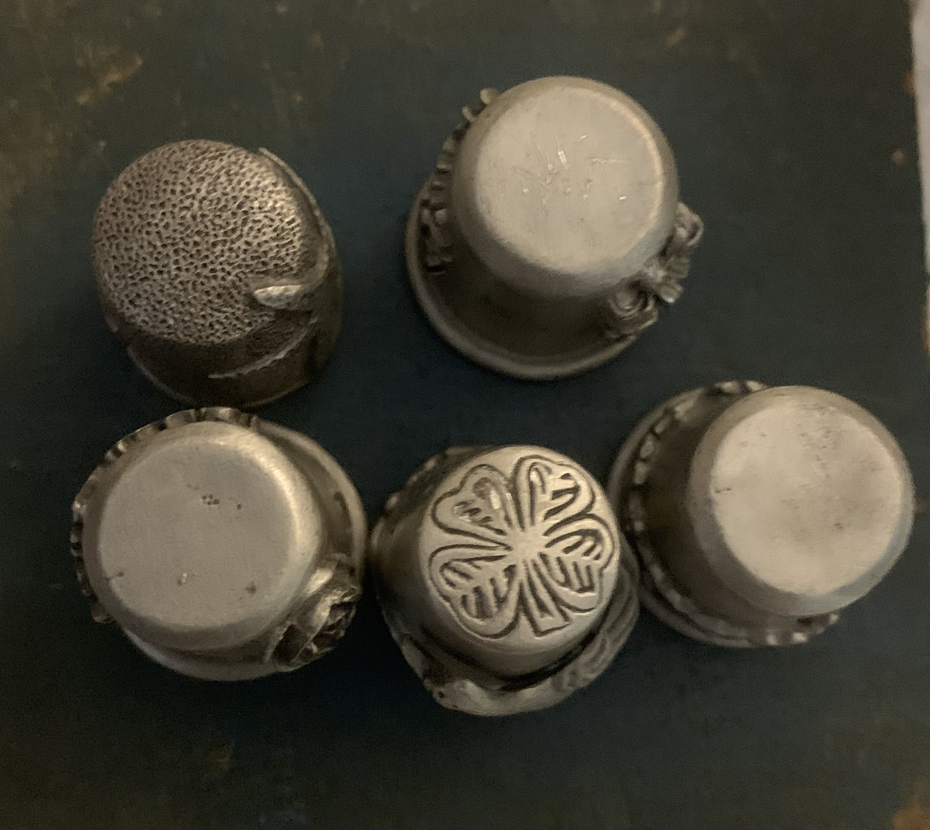 Vintage Pewter Thimbles - Etsy