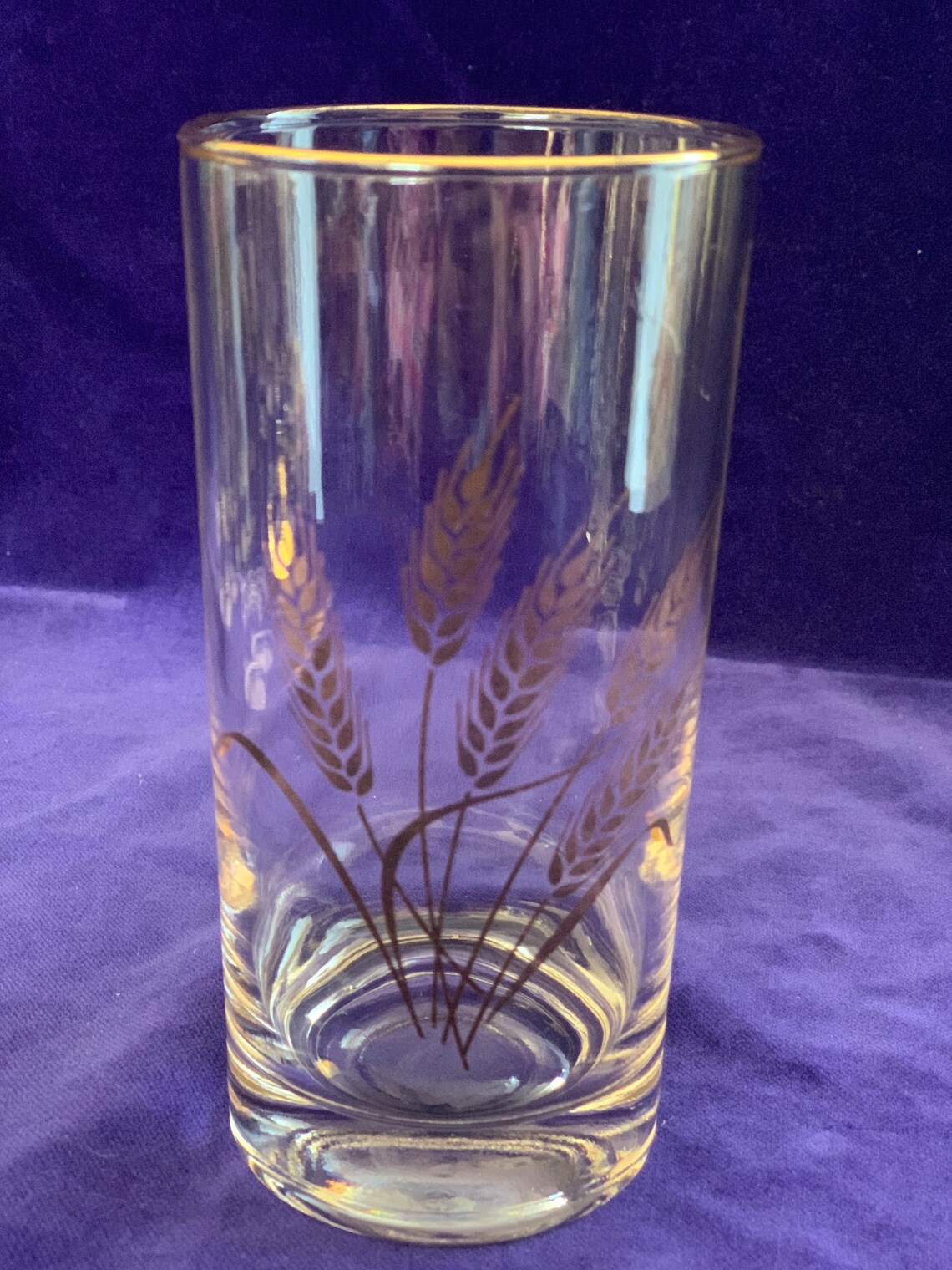 Vintage Gold Gilt Wheat Highball and Juice Glasses - Etsy