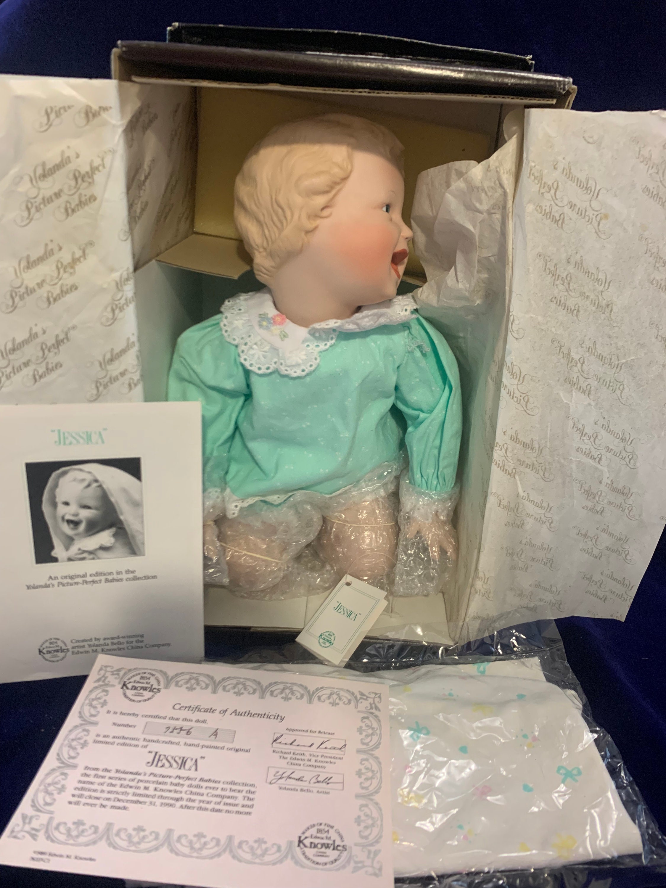 Vintage Edwin Knowles jessica Porcelain Doll - Etsy