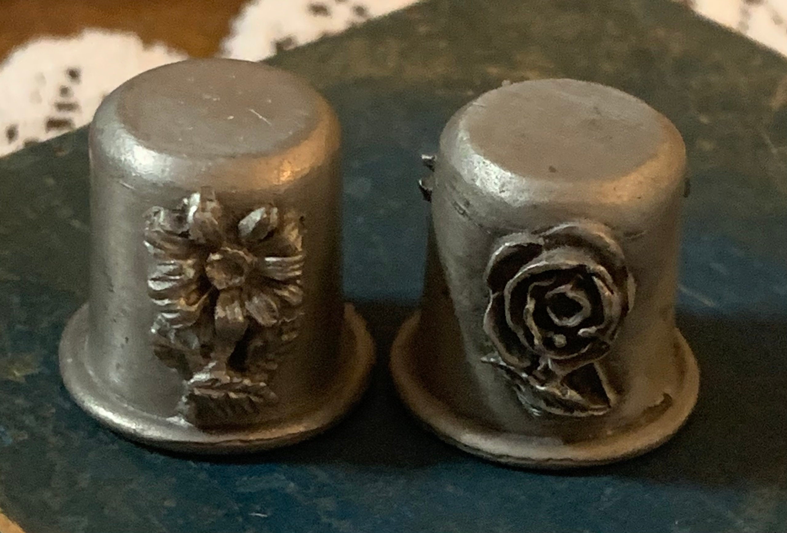 Vintage Pewter Thimbles - Etsy