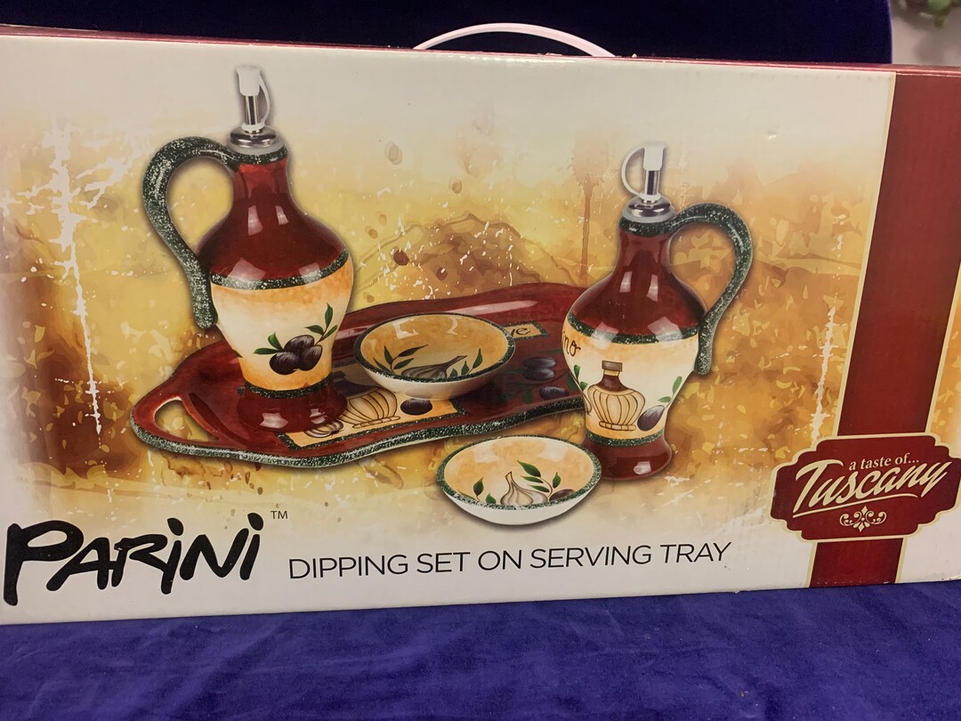 Parini Dipping Set on Serving Tray, a Taste of Tuscany - Etsy