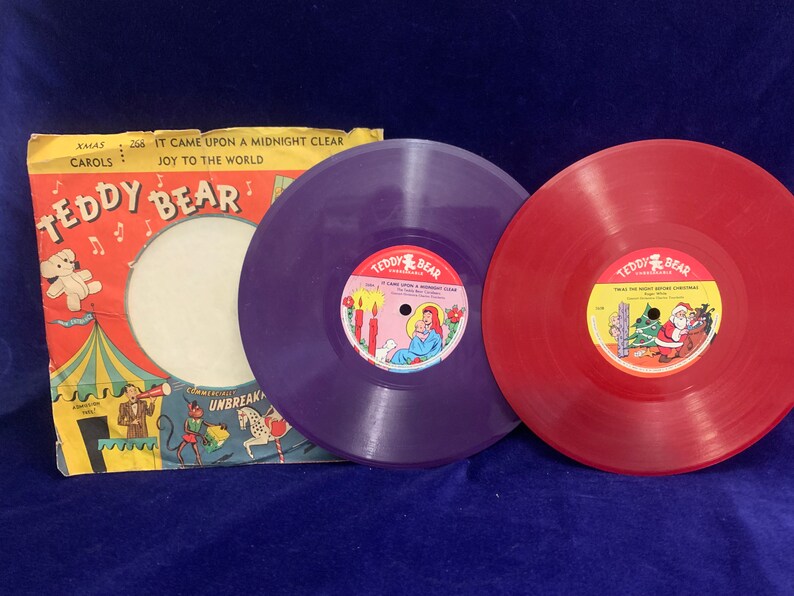 Vintage 1949 Christmas Carol Teddy Bear Records - Etsy