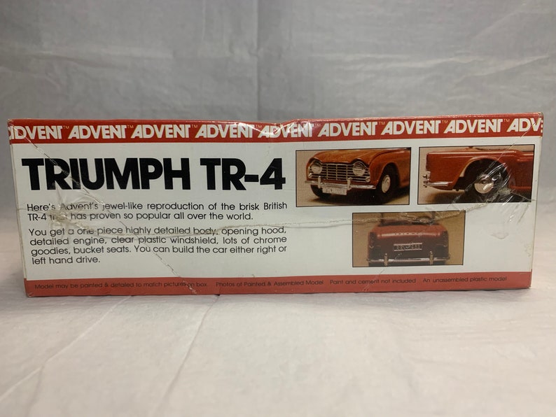 Vintage Triumph TR4 Model Car Kit by Revell 1979 - Etsy