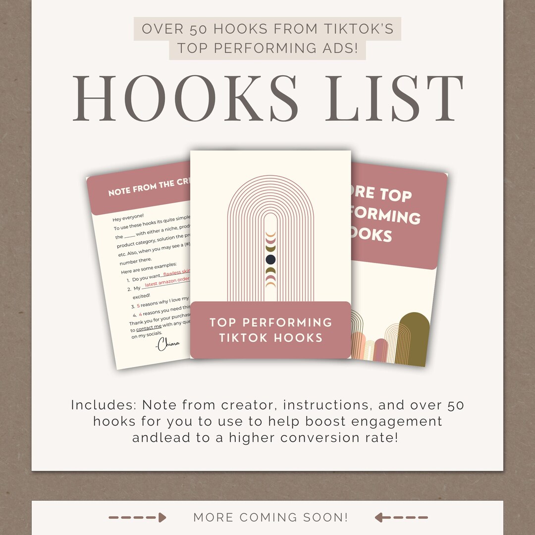 UGC Hooks List From Top Performing Tiktok Ads User Generated Content Tools - Etsy