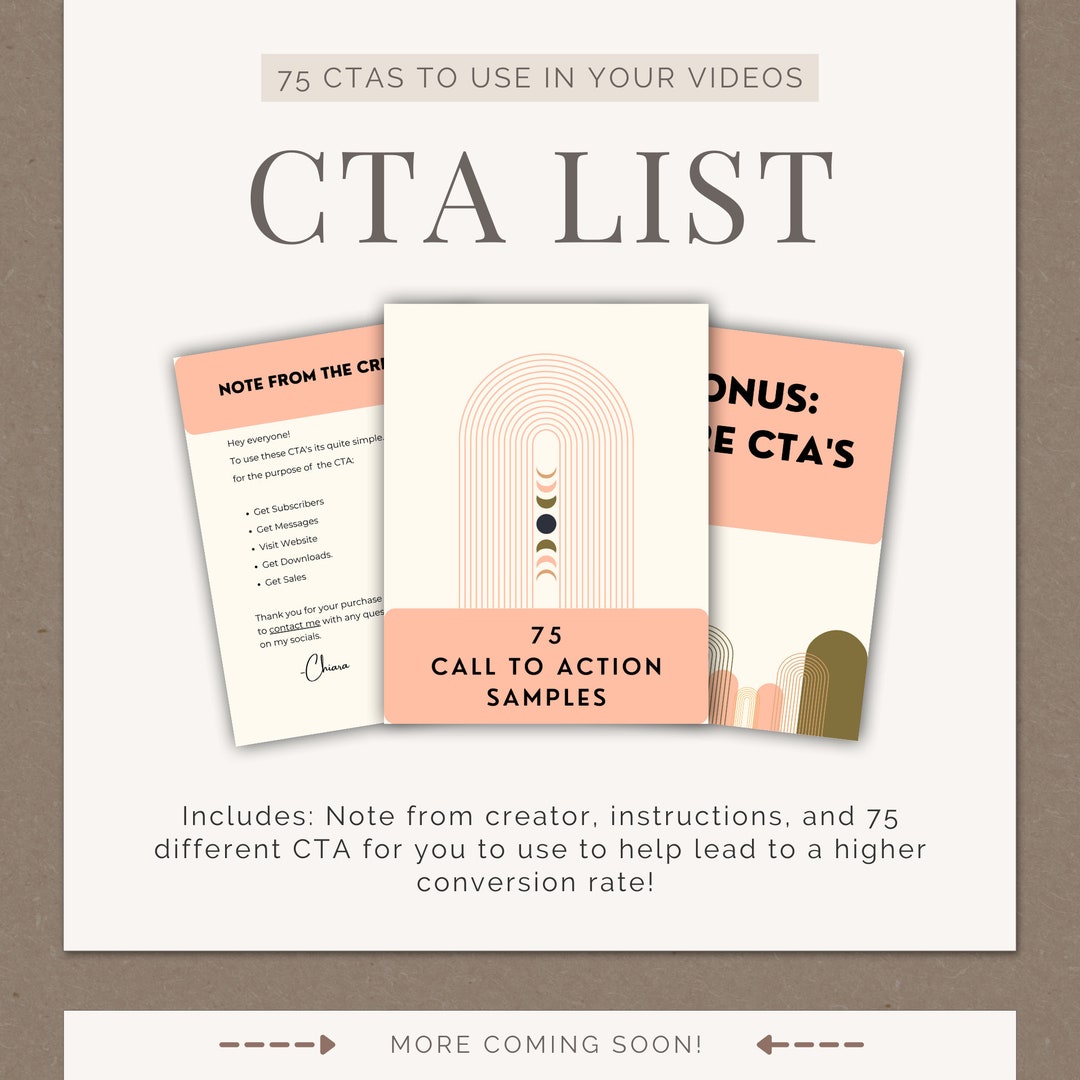 UGC CTA List for Tiktok, Ads, Instagram Reels, Youtube Shorts, and More ...