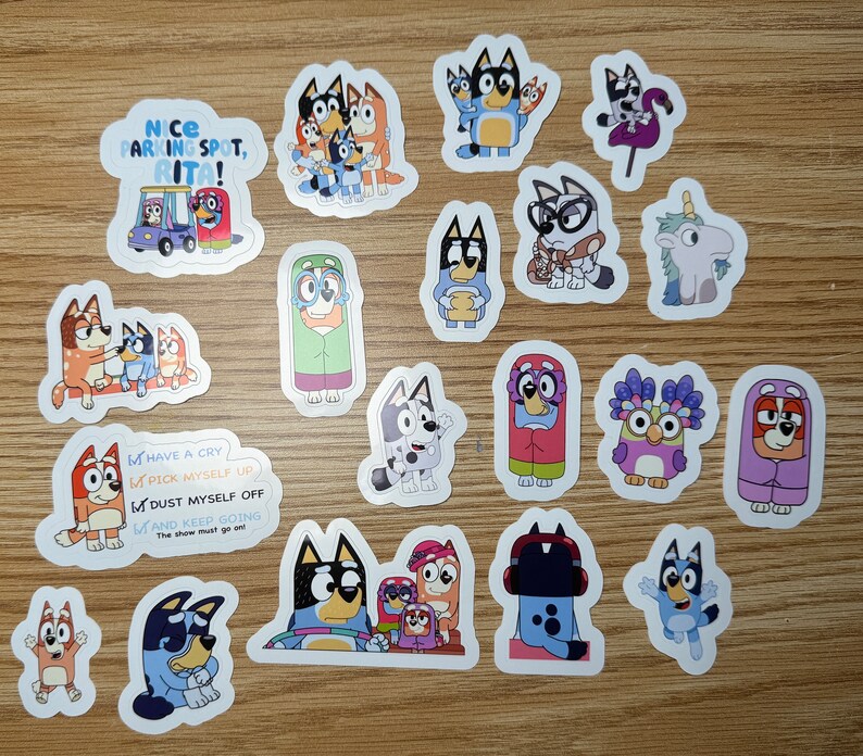 Bluey Stickers Bluey Characters Glossy or Matte Stickers Bluey Bingo ...