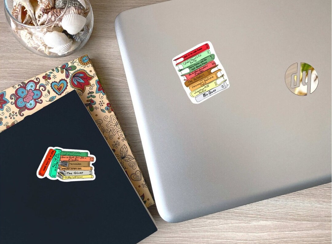 Personalized Book Stack Stickers - 2 Inch Stickers - Matte or Glossy - Etsy