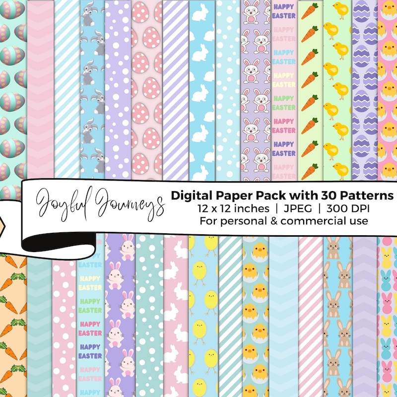 Easter Digital Paper - Etsy