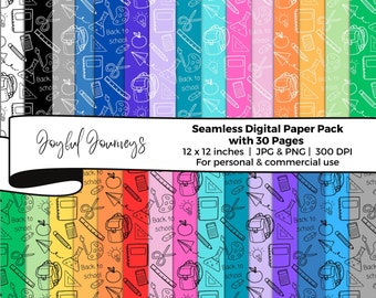 Kawaii School Clipart Set. Cute Digital Clipart Bundle for Personal ...