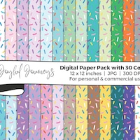 18 Seamless Rainbow Shimmering Glitter Digital Papers 12x12" 300 Dpi ...