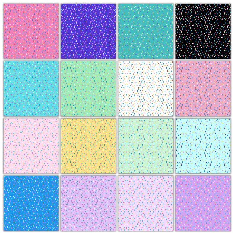 Sprinkles Digital Paper Colorful Scrapbook Paper Donut - Etsy