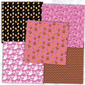 Halloween Digital Paper, Halloween Seamless Pattern, Cute Halloween ...