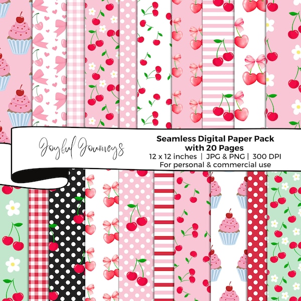 Cherries and Bows Wallpaper - Etsy