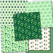 St Patrick's Day Digital Paper, Irish Shamrock Four Leaf Clover Luck ...
