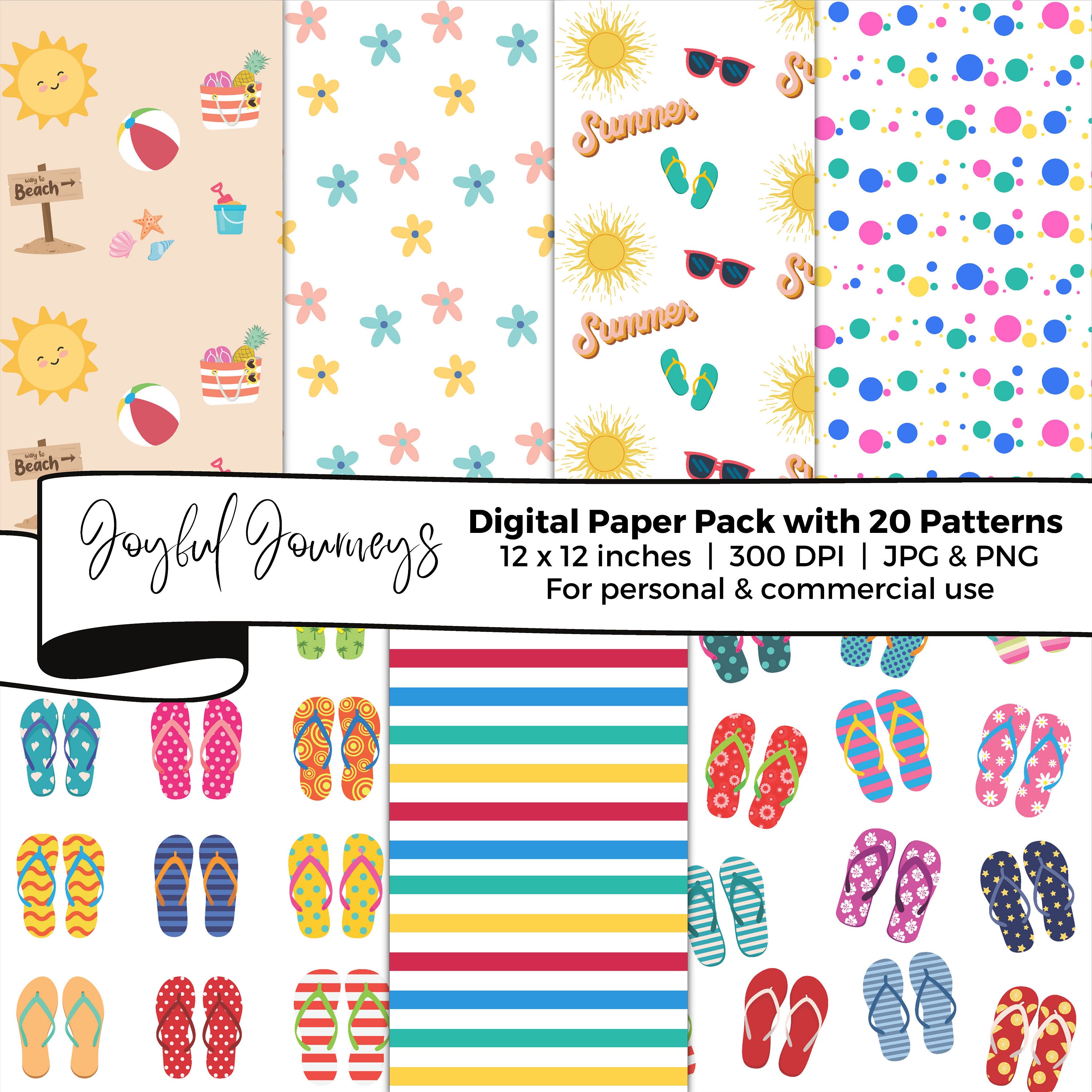 Ice Cream Digital Paper, Summer Patterns, Ice Cream Truck, Sprinkles ...