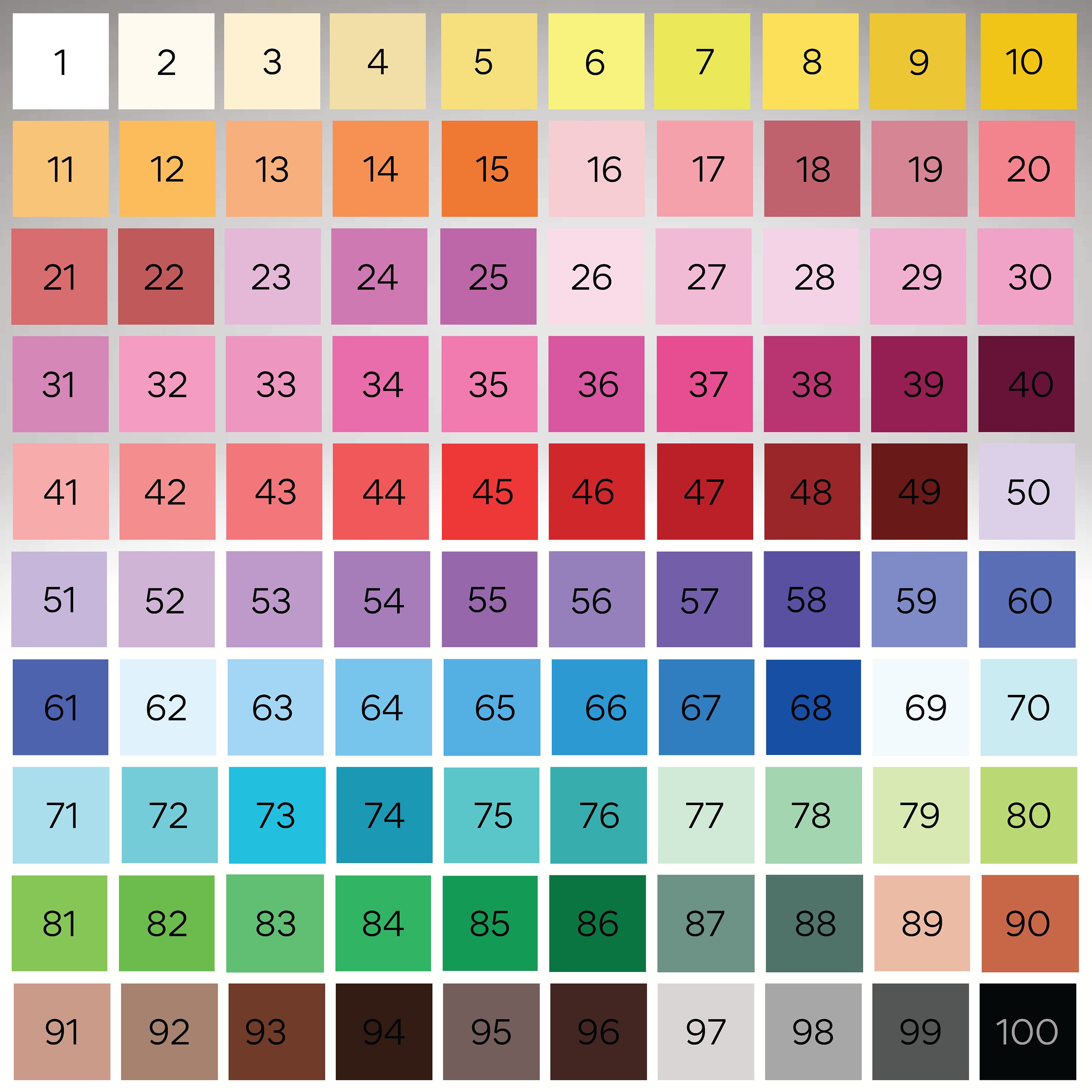 100 Solid Color Digital Paper, Rainbow Colours Printable Background ...