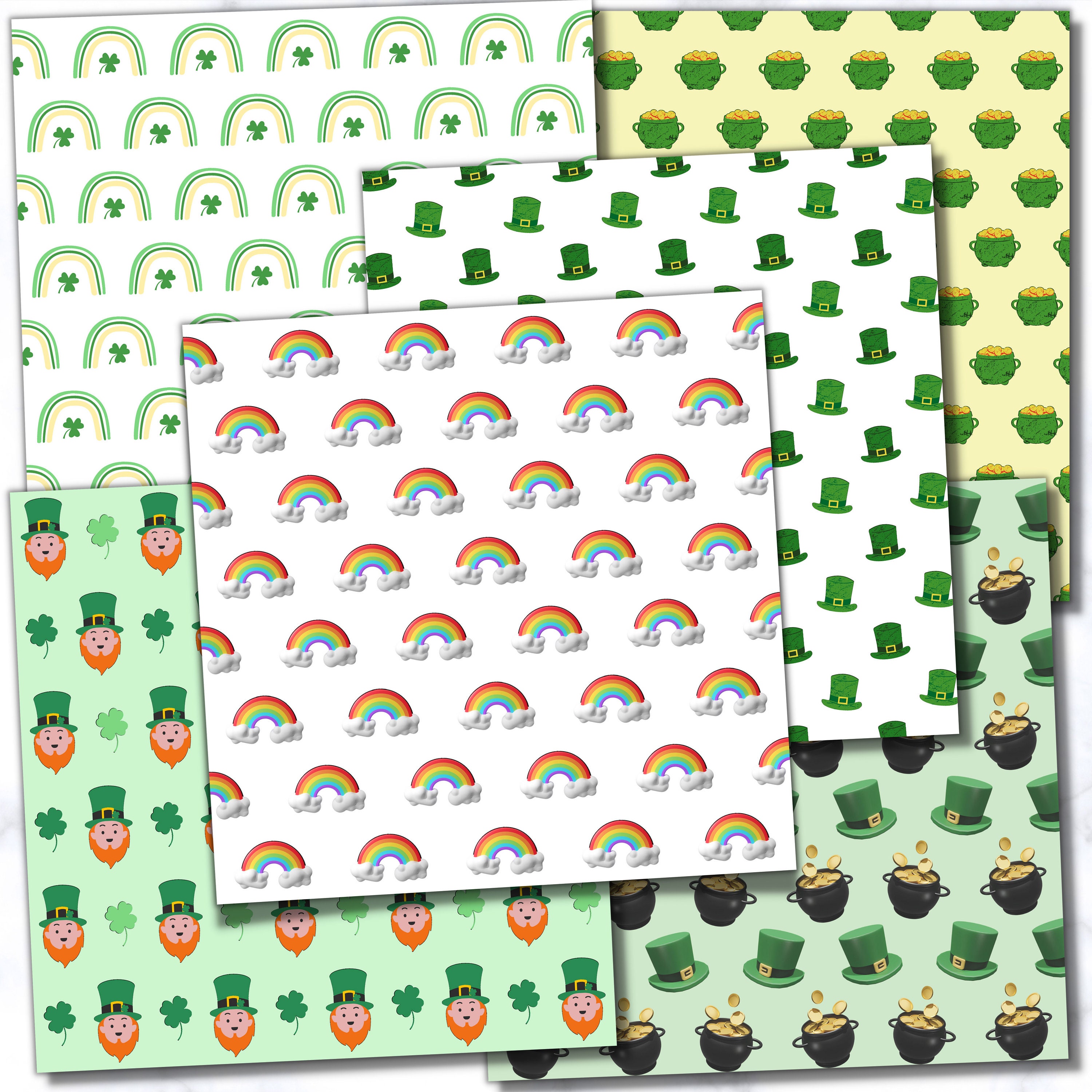 St. Patrick's Day Digital Paper, Printable Digital Papers, Patrick's ...