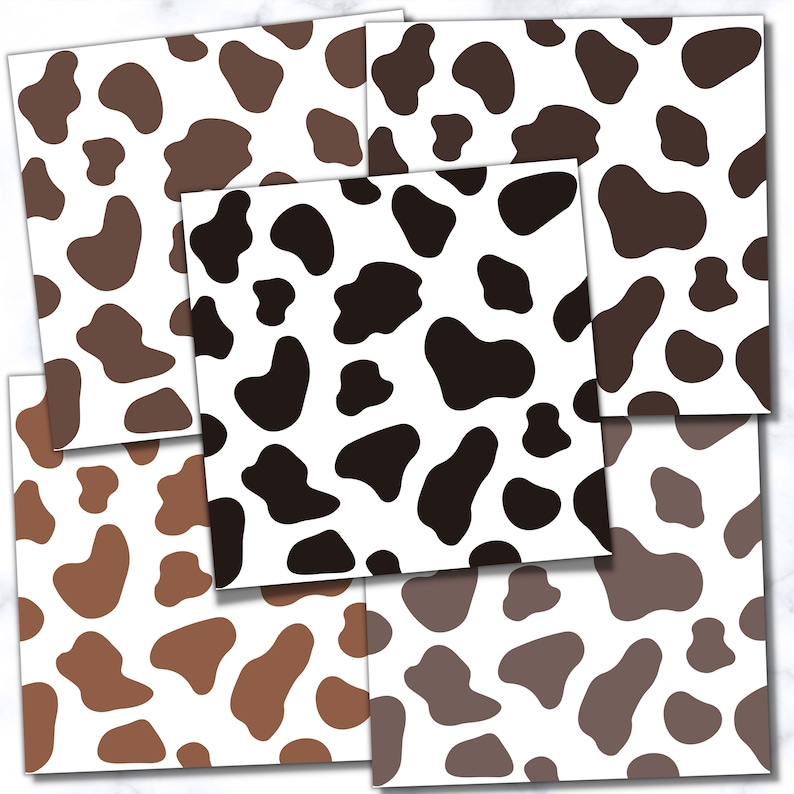 Seamless Cow Pattern Digital Paper, Cow Print Pattern SVG JPG PNG, Cow ...