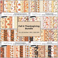 Fall Digital Paper, Thanksgiving Scrapbook Papers, Leaf Wallpaper ...