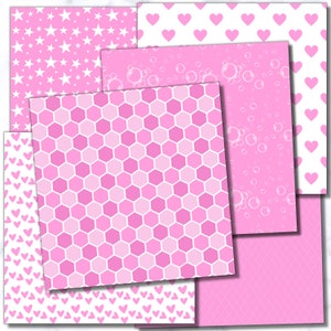 Pink Digital Paper, Seamless Scrapbook Paper, Polka Dots, Sprinkles ...
