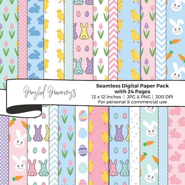 Easter Digital Paper - Etsy