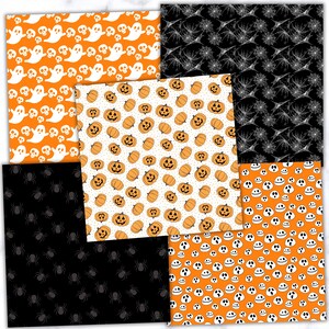 Halloween Digital Paper, Spooky Halloween Seamless Pattern, Halloween ...