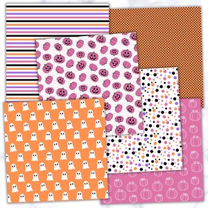 Halloween Digital Paper, Halloween Seamless Pattern, Cute Halloween ...