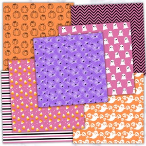 Halloween Digital Paper, Halloween Seamless Pattern, Cute Halloween ...