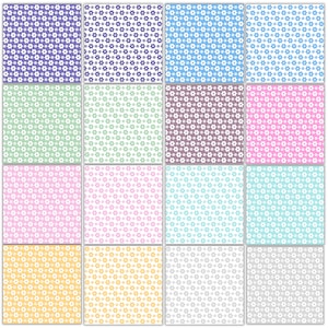 Flowers Digital Paper, Pastel Colours, Cute Flowers, Floral ...