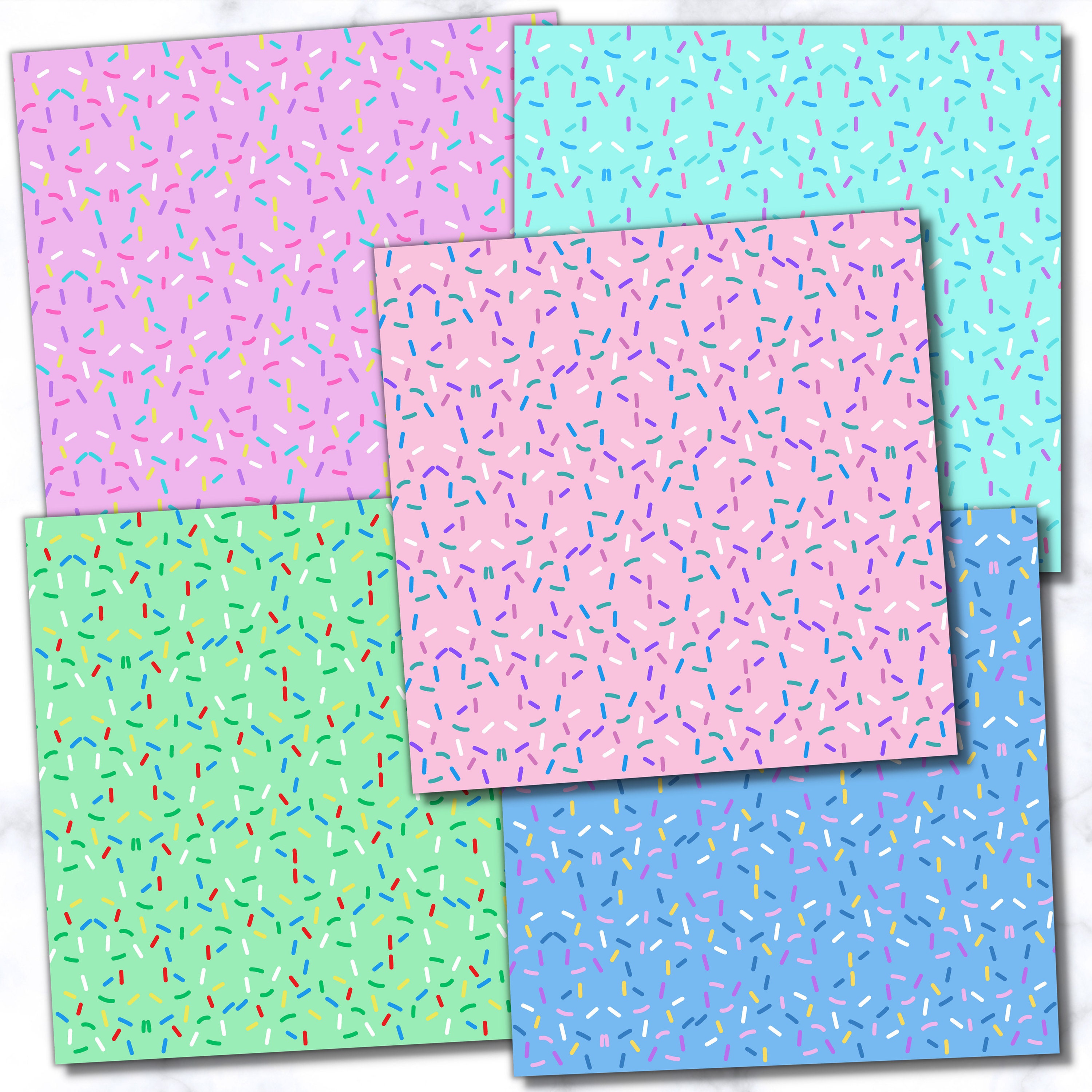 Sprinkles Digital Paper, Colorful Scrapbook Paper, Donut Sprinkles ...