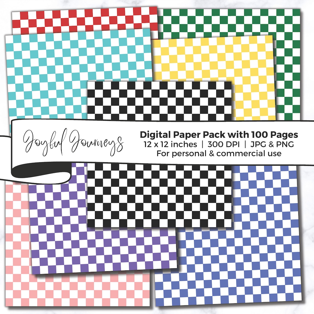 Checkered Digital Paper, Checkered Seamless Pattern, Seamless ...